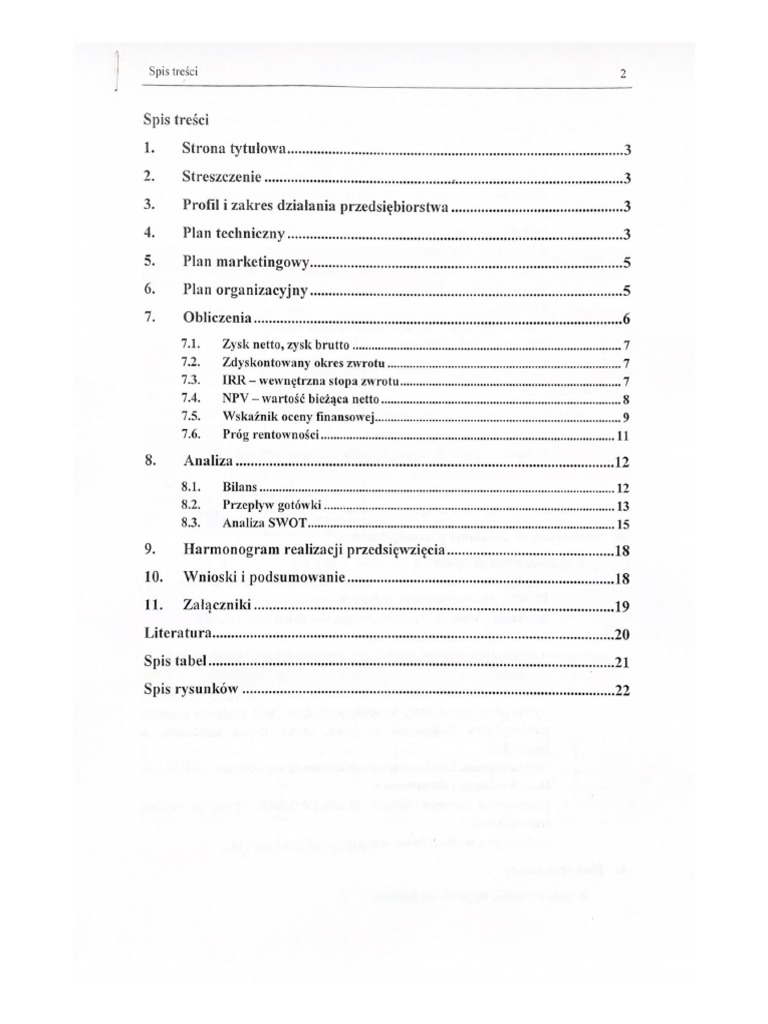 Spis Tresci | PDF