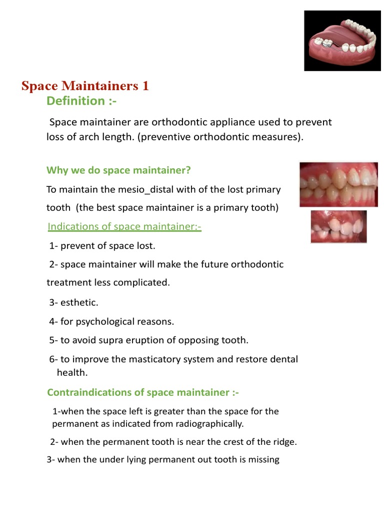 19 Space Maintainers | PDF | Orthodontics | Dentistry Branches