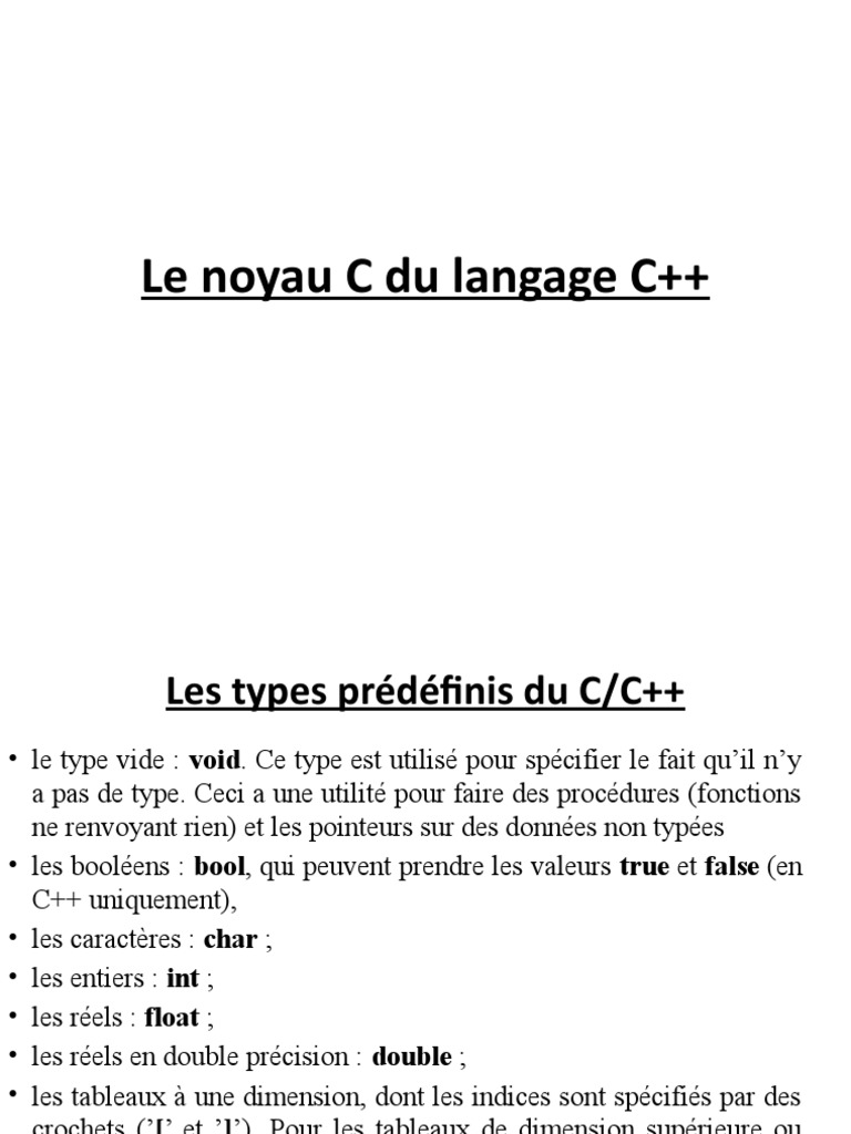 Cours 2 POO | PDF | Booléen | Programmation informatique