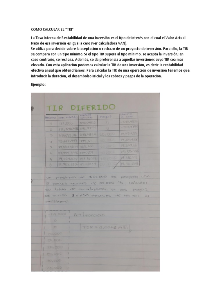 Como Calcular El Tri | PDF