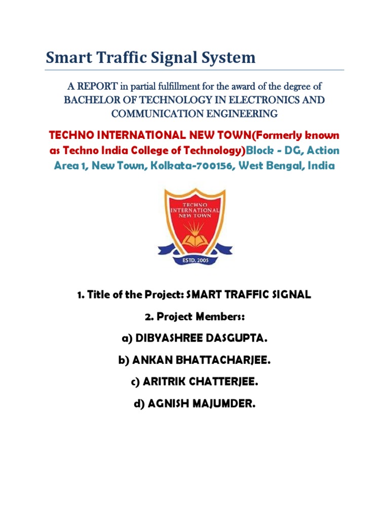 Smart Traffic Signal System Report | PDF | Light Emitting Diode | Traffic
