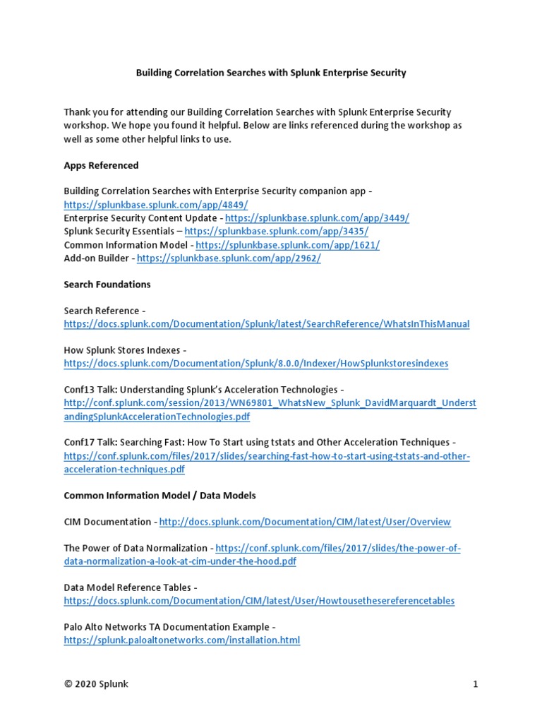 Building Correlation Searches With Splunk Enterprise Security Takeaway ...
