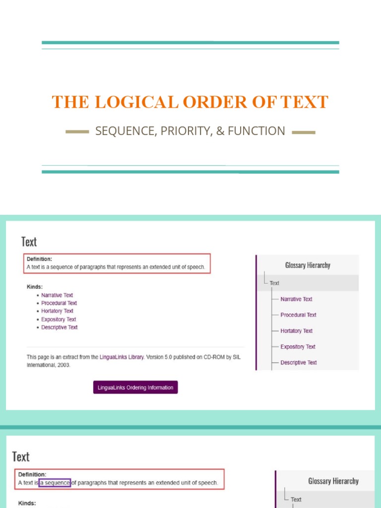 Logical Order in Problem-Solution Texts | PDF