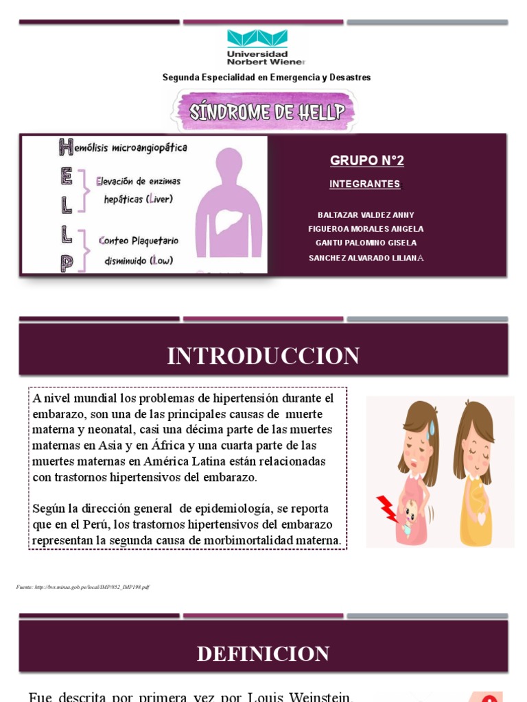 Exposicion Sindrome de Hellp | PDF | Enfermedades y trastornos | Especialidades Medicas