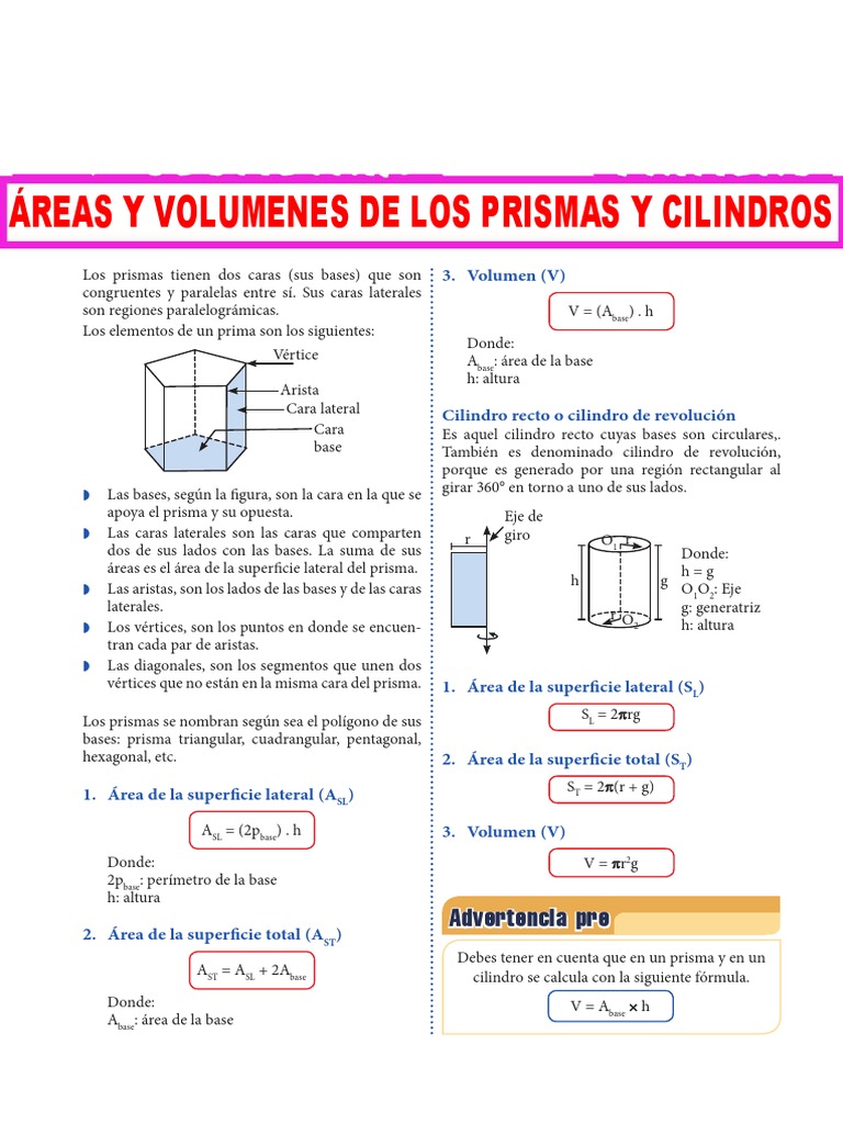 Prismas y Cilindros | PDF | Triángulo | Geometria clasica