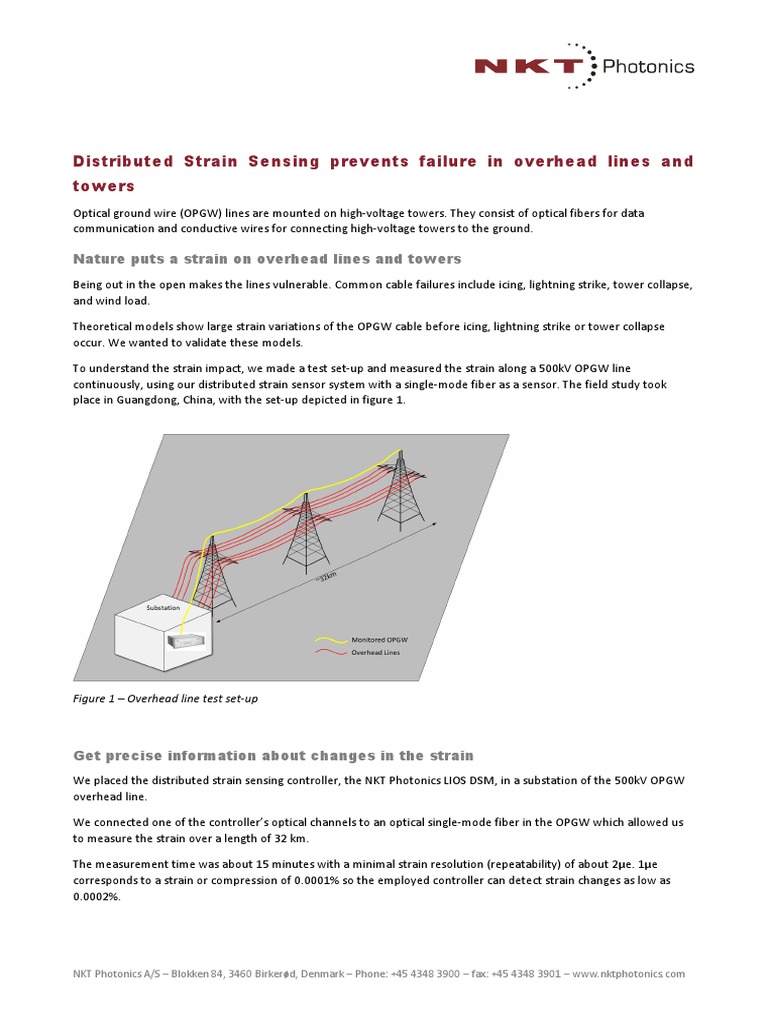 Distributed Strain Sensing Prevents Failure in Overhead Lines and ...