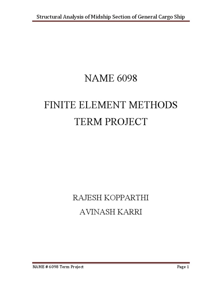 Midship Section Structural Analysis | PDF | Continuum Mechanics ...