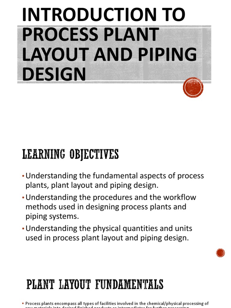 Process Plant Layout & Piping Design | PDF | Pipe (Fluid Conveyance ...