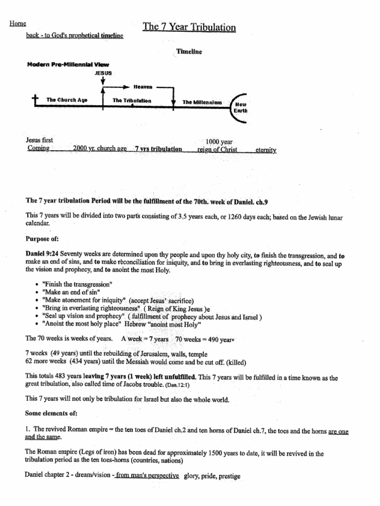 The 7 Year Tribulation | PDF