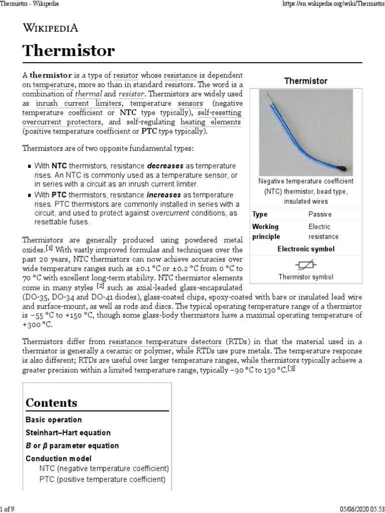 Termistor Explicado | PDF | Electrical Engineering | Electricity