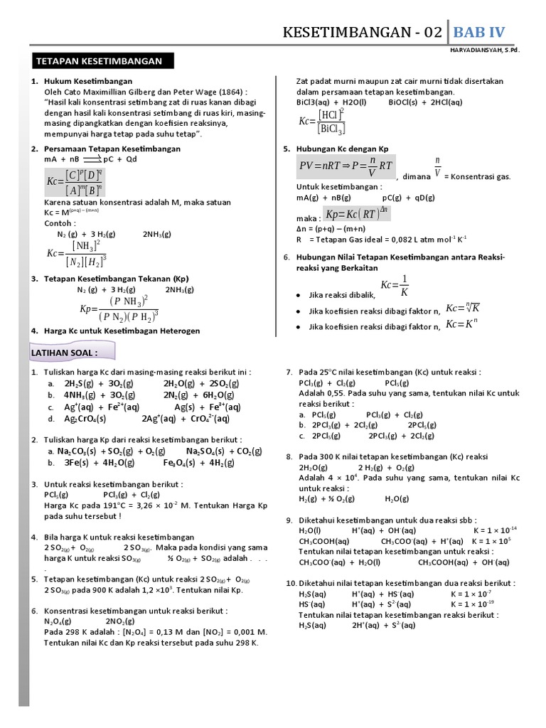 Kesetimbangan - 2 | PDF