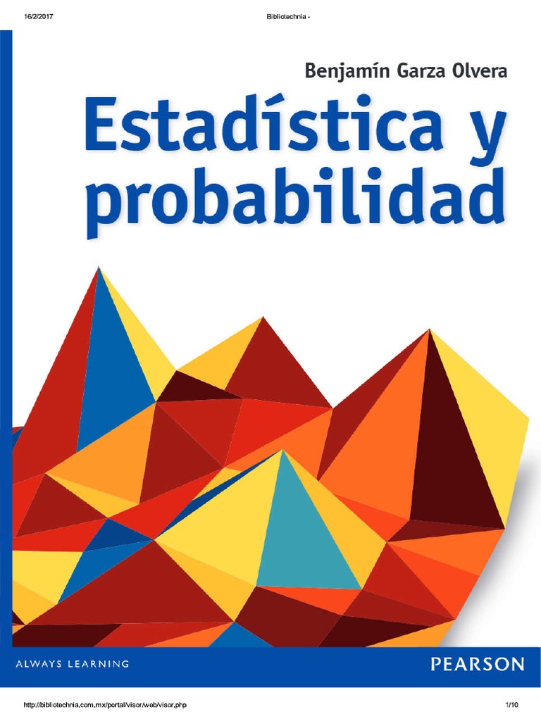 Estadística y Probabilidad, (1 Edición) - Benjamín Garza Olvera | PDF