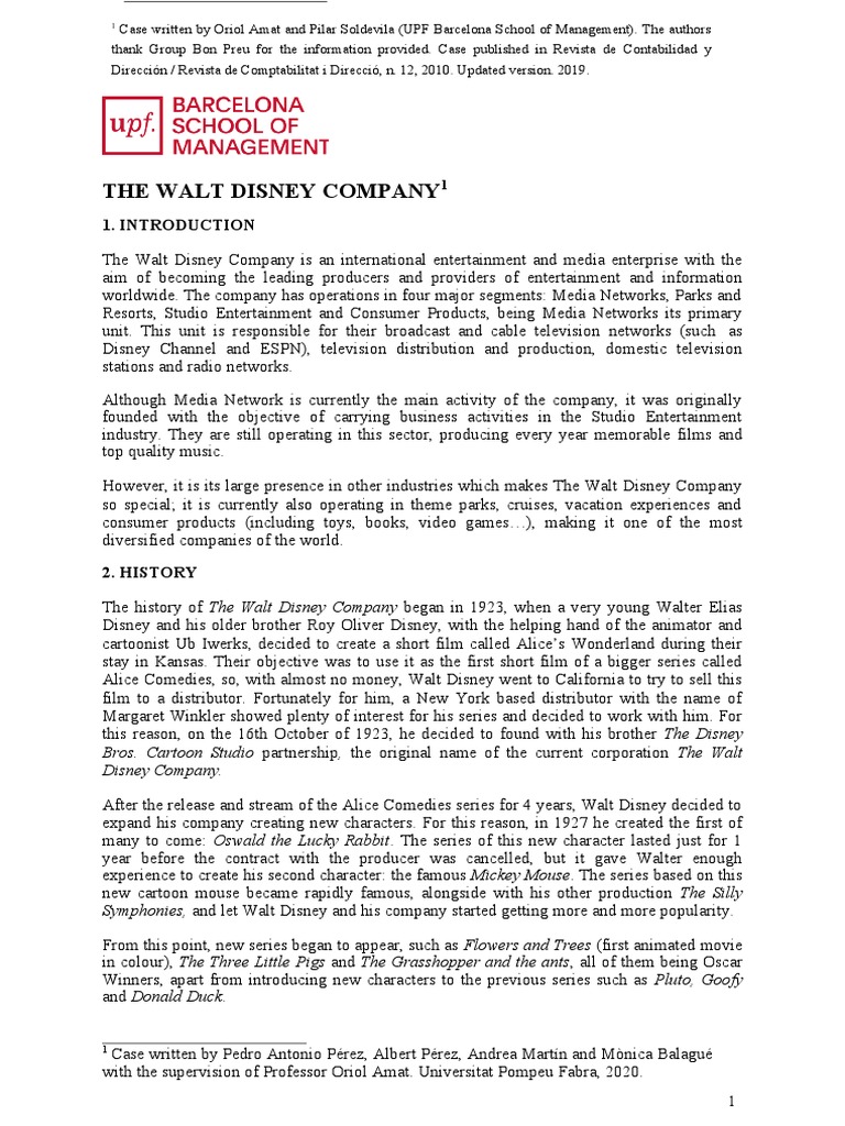 2019 Case Disney Solutions | PDF | The Walt Disney Company | Dividend