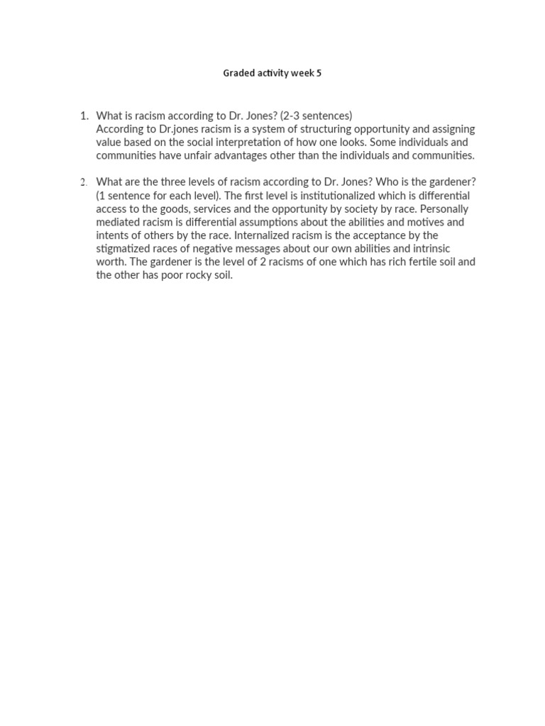 Graded Activity Week 5 | PDF | Social Science