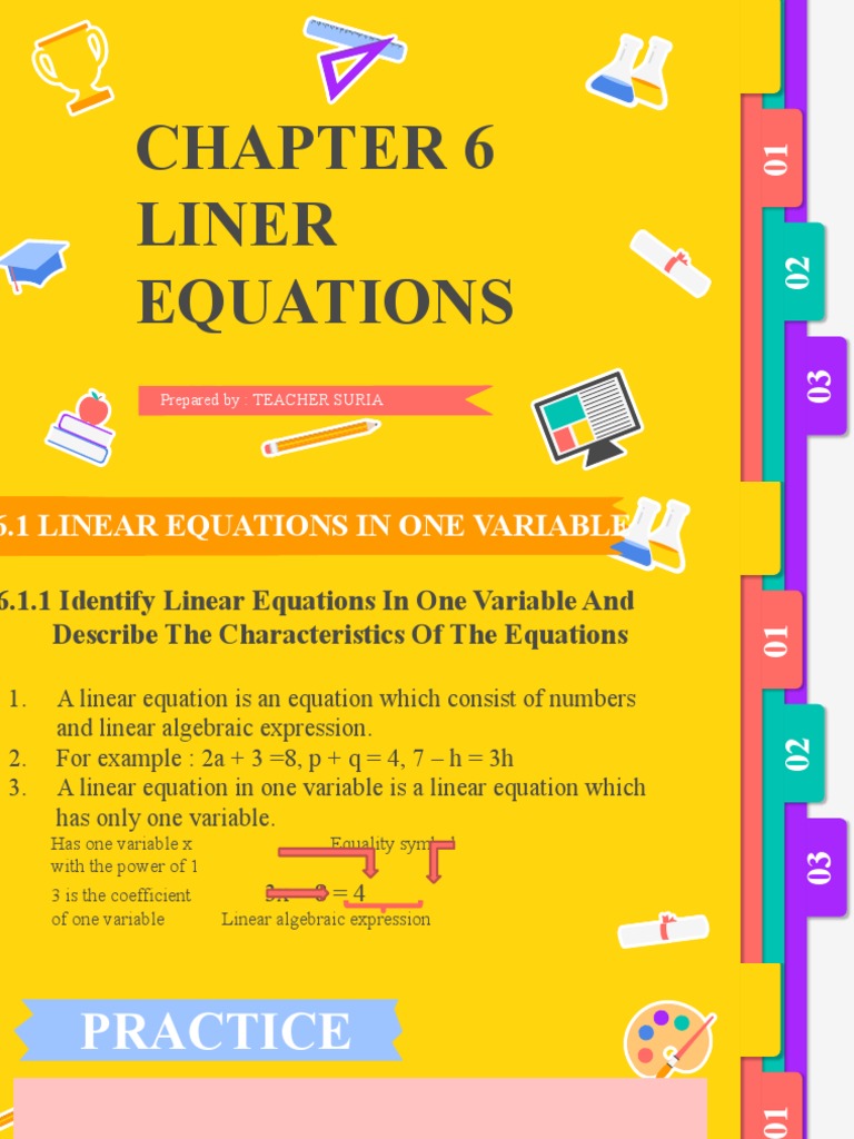 Chapter 6 Linear Equation | PDF | Equations | System Of Linear Equations