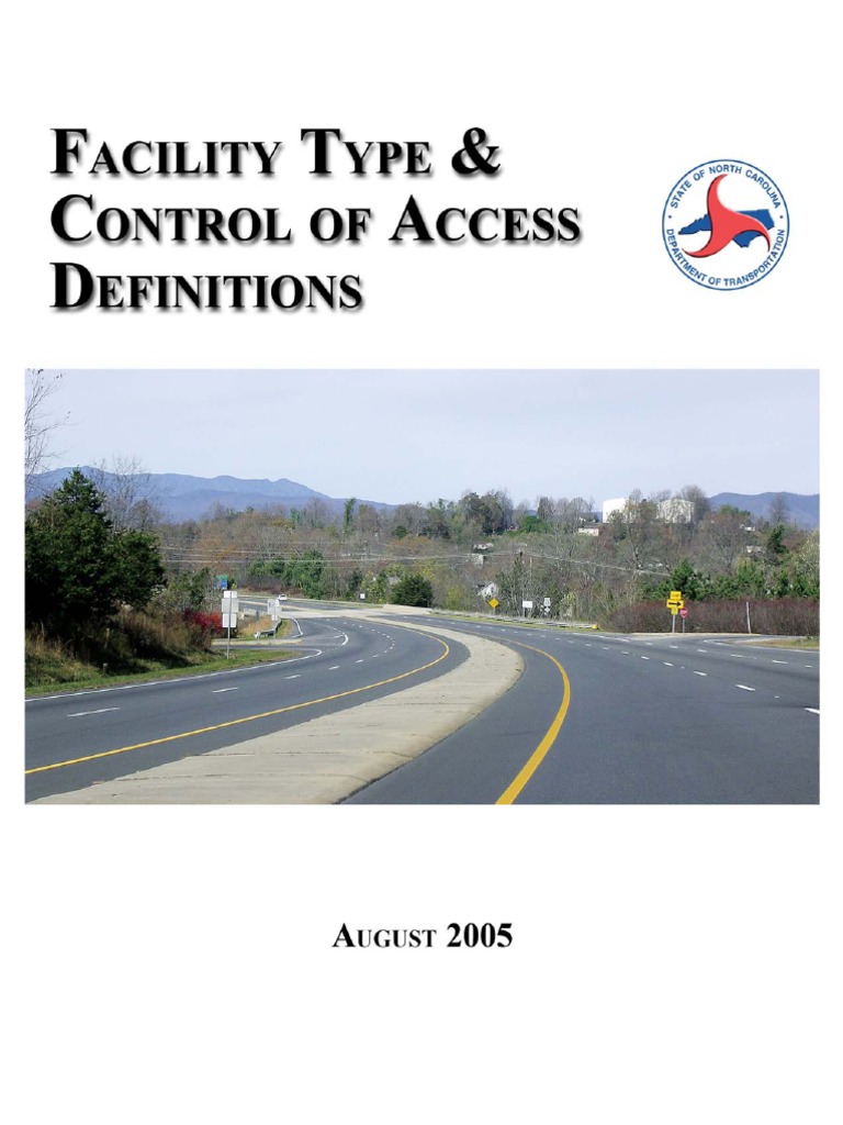 NCDOT Facility Types - Control of Access Definitions | PDF | Controlled ...