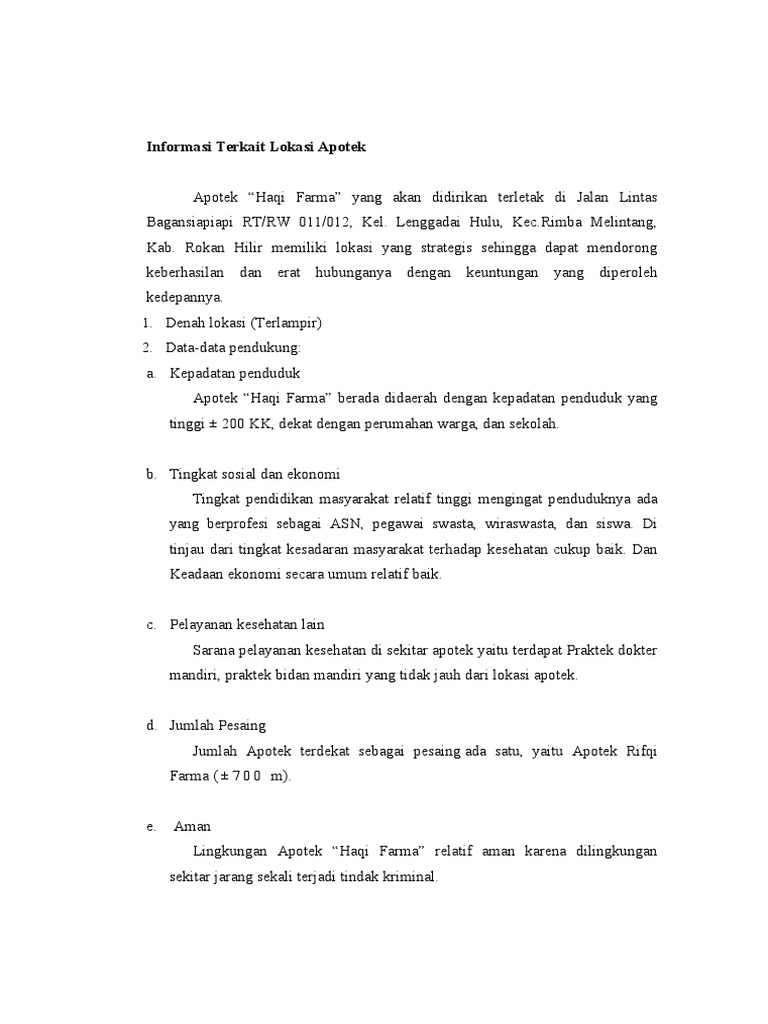 Oss Lokasi Apotek | PDF