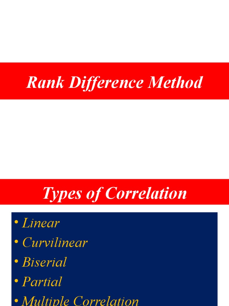 Rank Difference Method | PDF