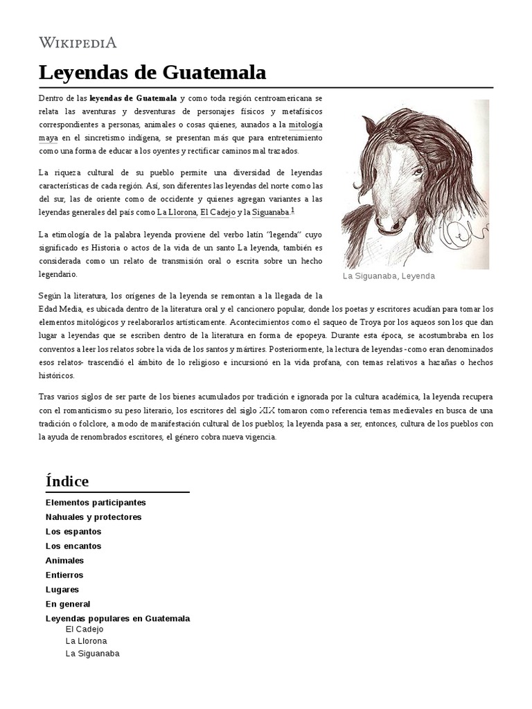 Leyendas de Guatemala | PDF