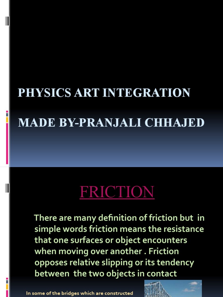 Physics Art Integration | PDF | Friction | Mechanical Engineering