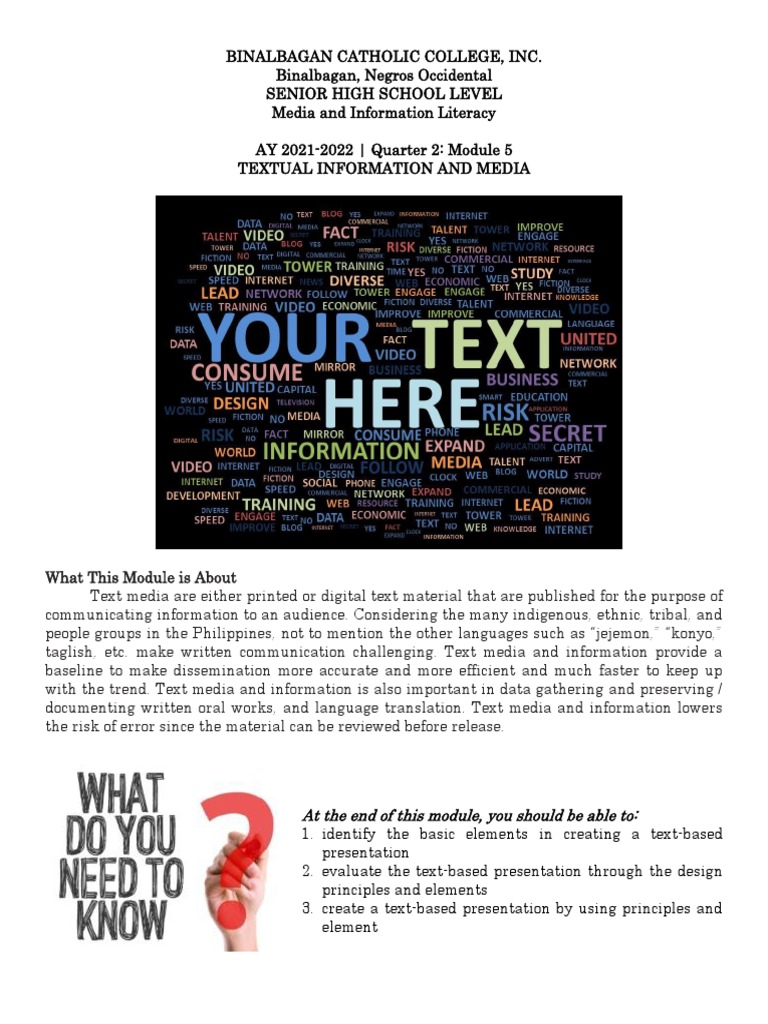 MIL Module 5 | PDF | Typefaces | Serif