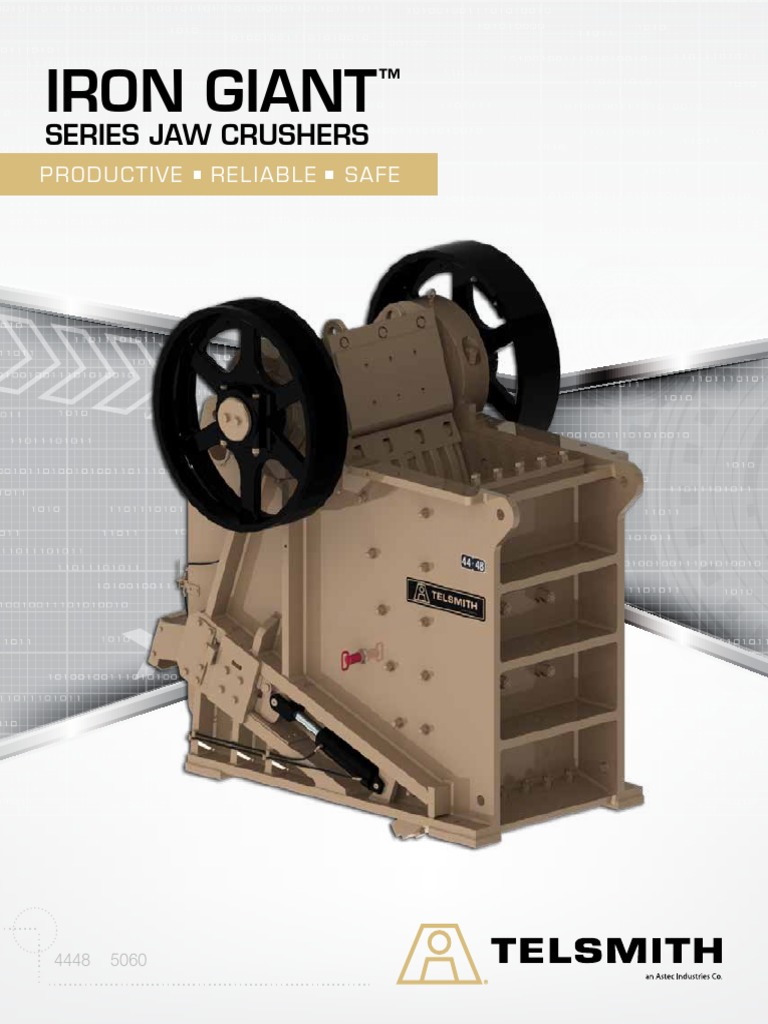 Iron Giant: Series Jaw Crushers | PDF | Equipment | Manufactured Goods