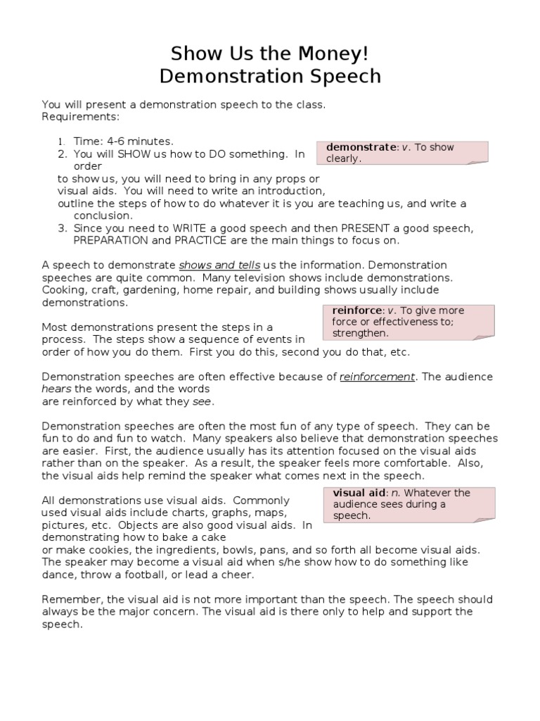 Demonstration Speech Packet | PDF | Reinforcement | Cognitive Science