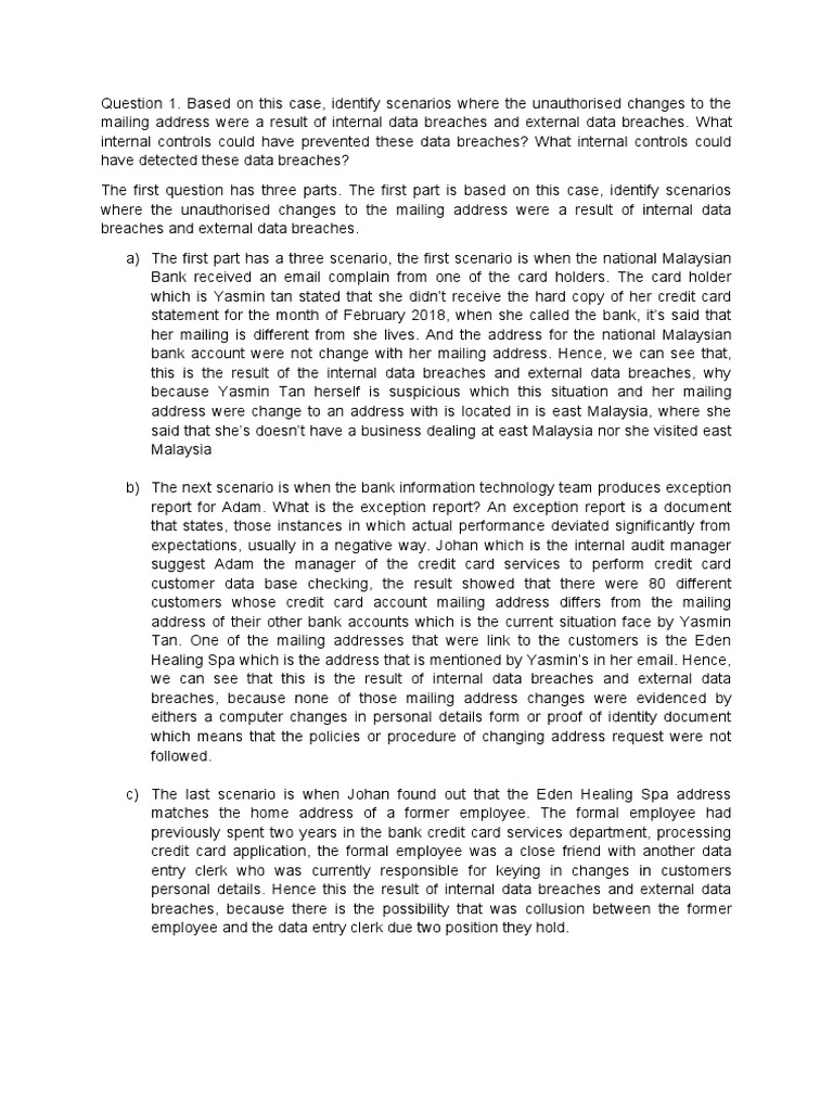 Case Study 2 | PDF | Audit | Credit Card