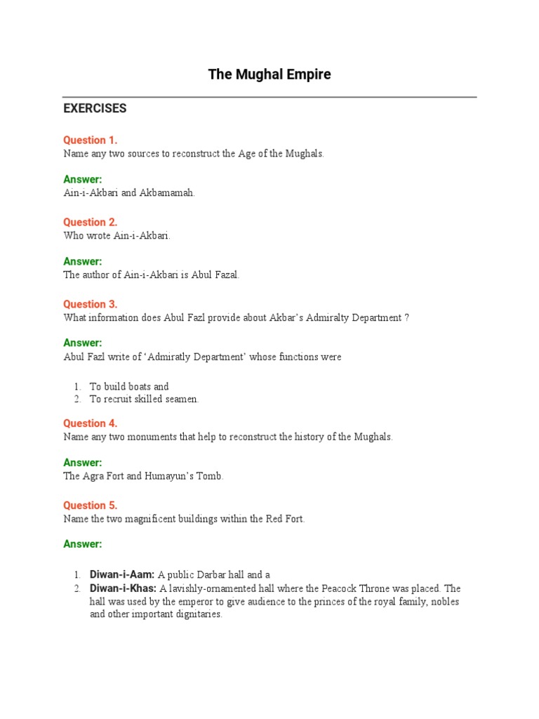 The Mughal Empire | PDF | Mughal Empire