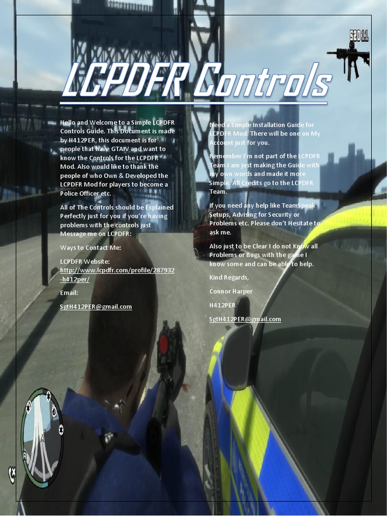 LCPDFR Controls Guide for GTA IV | PDF | Police | Emergency Services