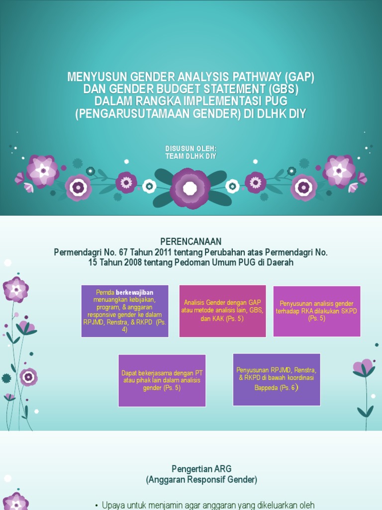 Menyusun Gender Analysis Pathway (Gap) Dan Gender Budget Statement (GBS) Dalam Rangka ...