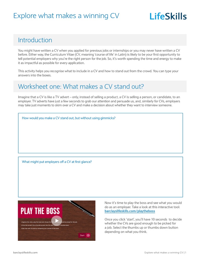 Explore What Makes A Winning CV: How Would You Make A CV Stand Out, But ...