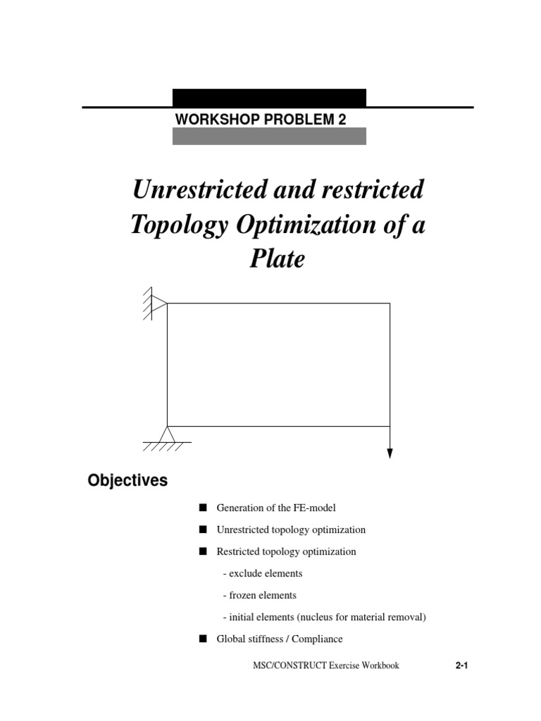 Unrestricted and Restricted Topology Optimization of A Plate | PDF | Parameter (Computer ...