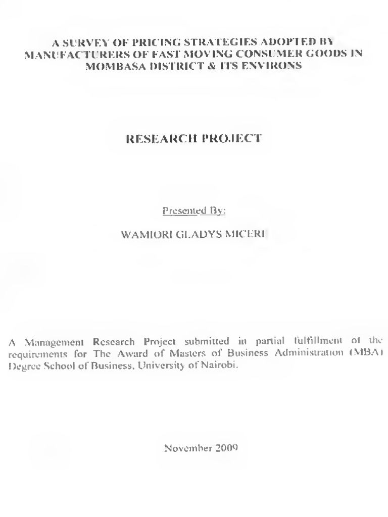 Questionnaire On Pricing Strategy | PDF | Pricing | Prices