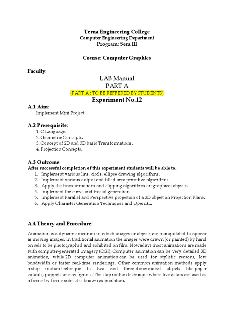 Computer Graphics Mini Project: Implementation of a Bouncing Ball Animation in C | PDF ...
