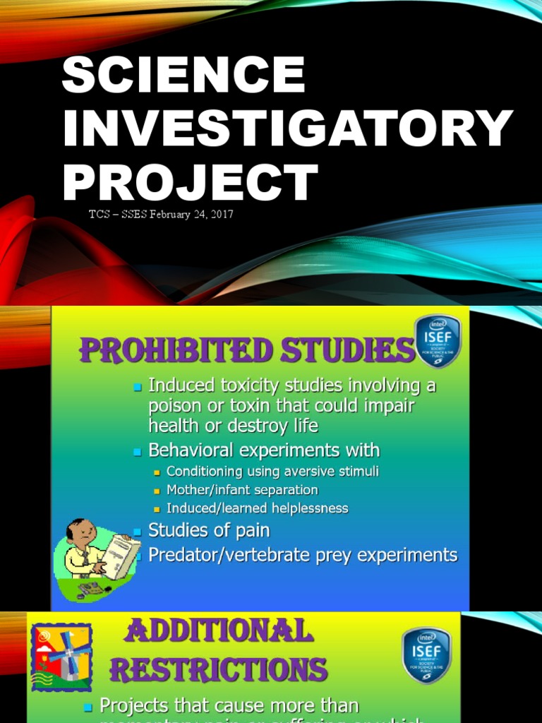Science Investigatory Project: TCS - SSES February 24, 2017 | PDF
