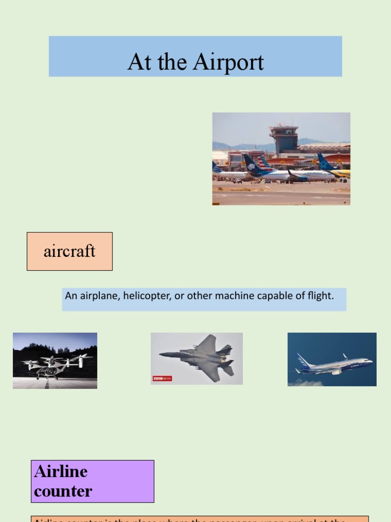 At The Airport Vocabulary List 9b3157 | PDF