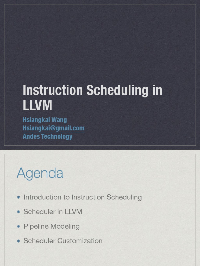 Instruction Scheduler in LLVM | PDF | Central Processing Unit | Computing
