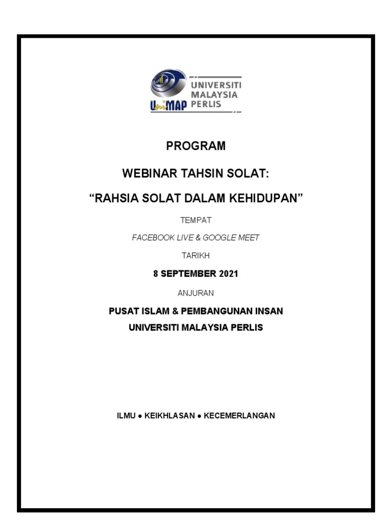 Webinar Tahsin Solat | PDF