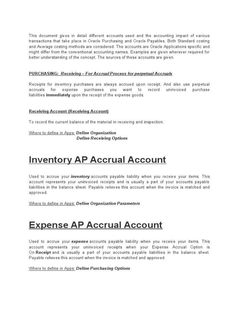Ap Accountingn Entries Oracle Pdf Accounts Payable Debits And Credits