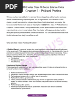 Class 10 Civics Chapter 4 Notes - Political Parties Free PDF | PDF ...