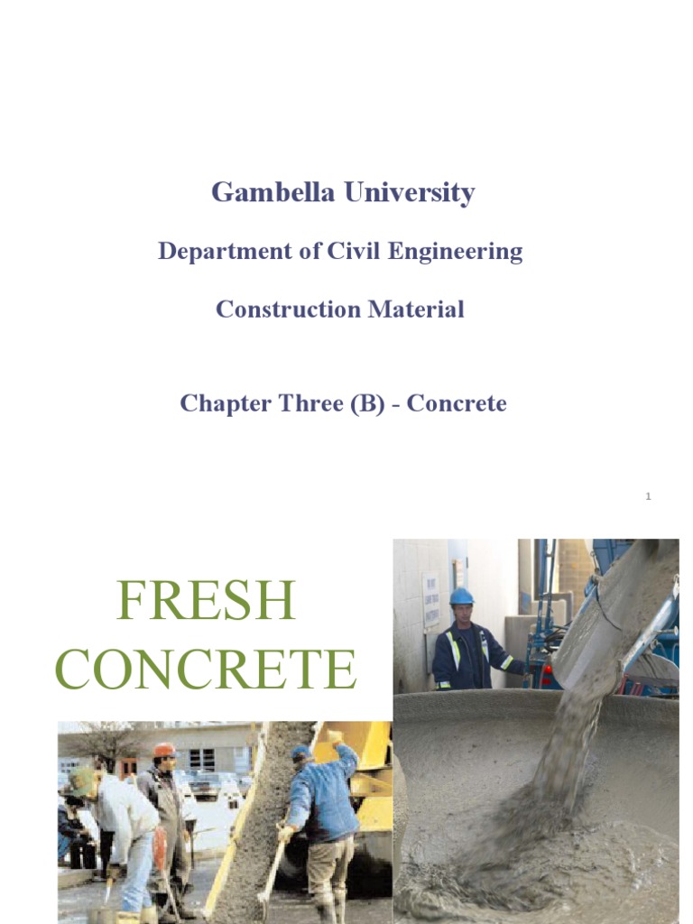 Chap. 3 B. Concrete | PDF | Concrete | Reinforced Concrete