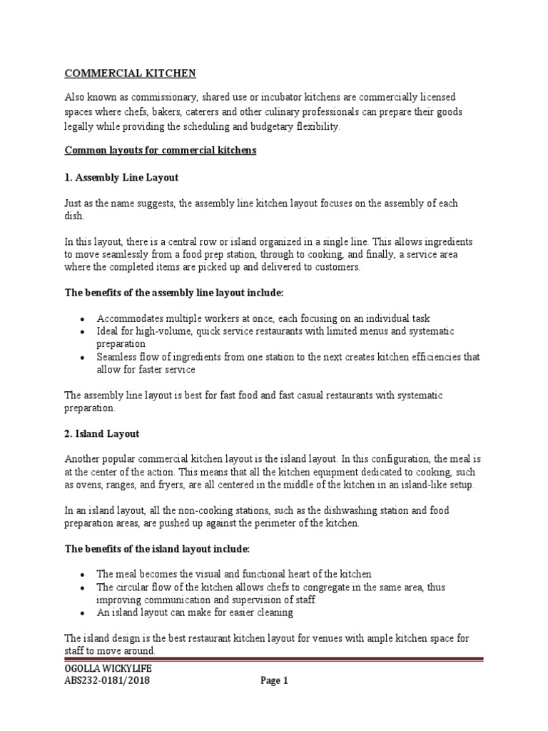 Commercial Kitchen | PDF | Kitchen | Restaurants