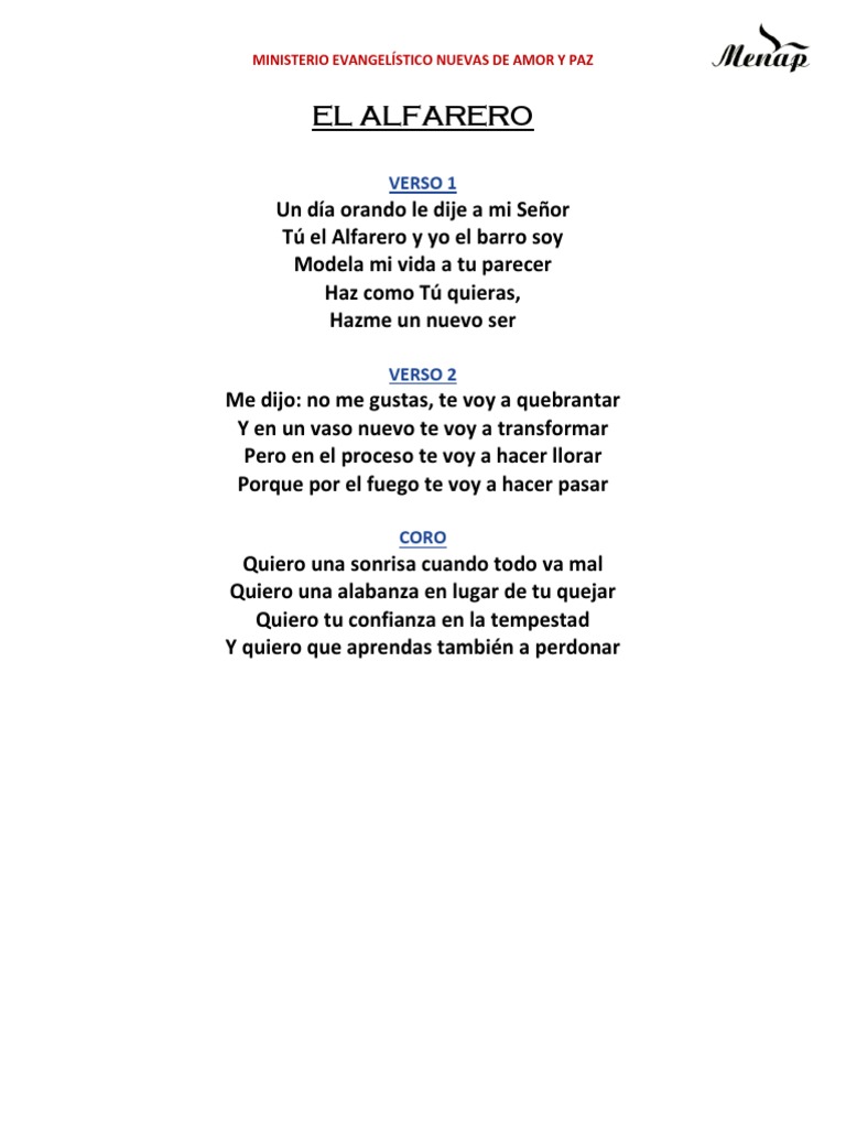 El Alfarero Letra Narco : EL ALFARERO Chords, NANCY RAMÍREZ EL ALFARERO ...