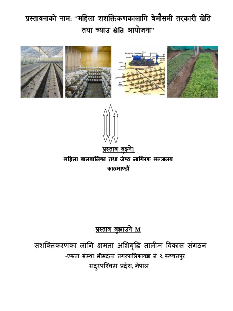 Proposal For Off Season Vegetable Farming | PDF