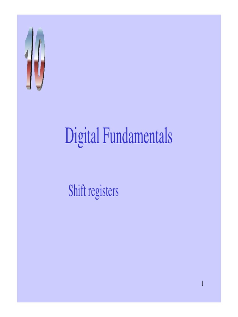 Digital Fundamentals: Shift Registers | PDF | Bit | Digital Electronics