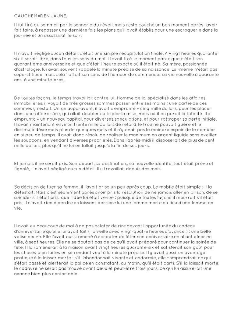 Cauchemar en Jaune | PDF