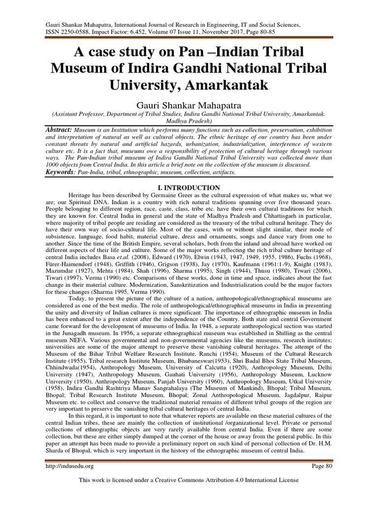 Indian Tribal Museum A Case Study | PDF | Hunting | Museum