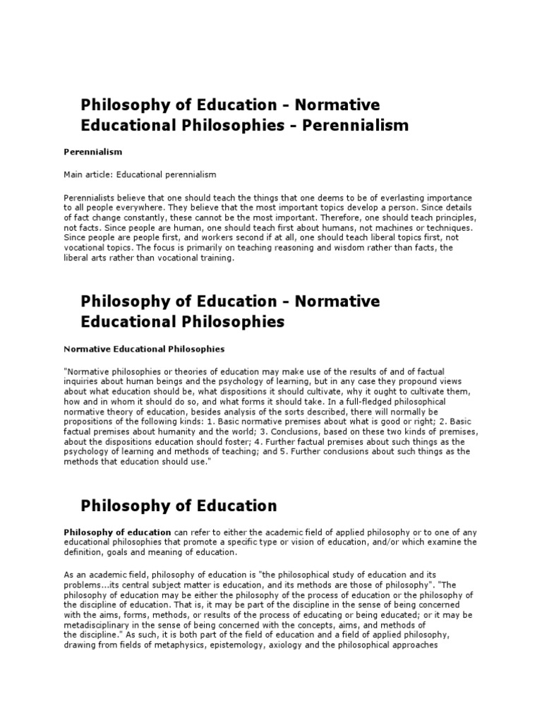 Philosophy of Education | PDF | Philosophy Of Education | Thought