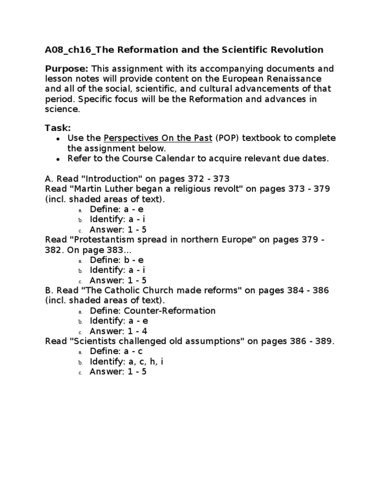 Reformation and Scientific Revolution Overview | PDF